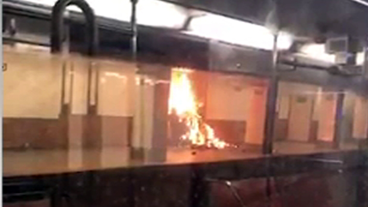 Shopping Cart Loaded With Aerosol Cans Gets Engulfed in Flames at ...