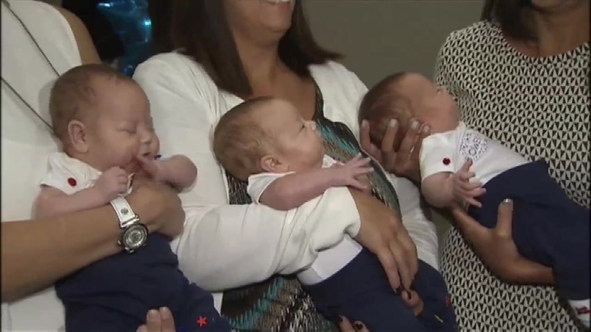 1 in a Million: Rare Identical Triplets Born at Long Island Hospital ...