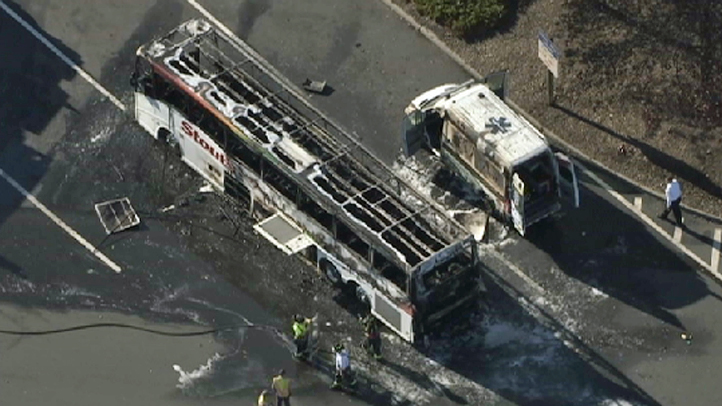 Bus Bursts into Flames at Garden State Parkway Rest Area – NBC New York