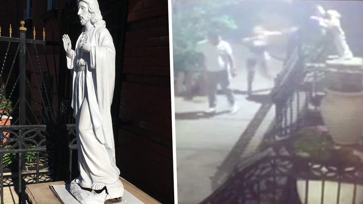 Jesus Statue at Williamsburg Church Damaged After Being Kissed, High ...
