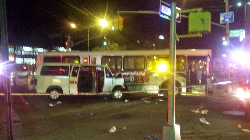 Van Crashes Into MTA Bus, Injuring 10 – NBC New York