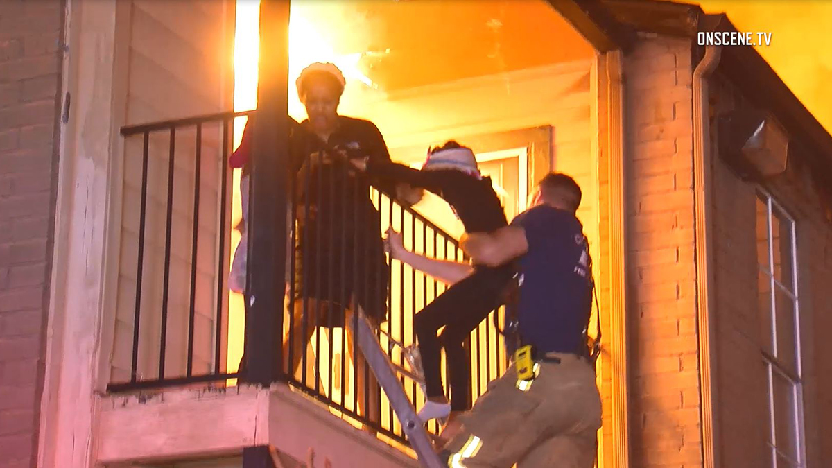 Dramatic Video Captures Rescue of Mom, 3 Kids, From Monstrous Fire ...