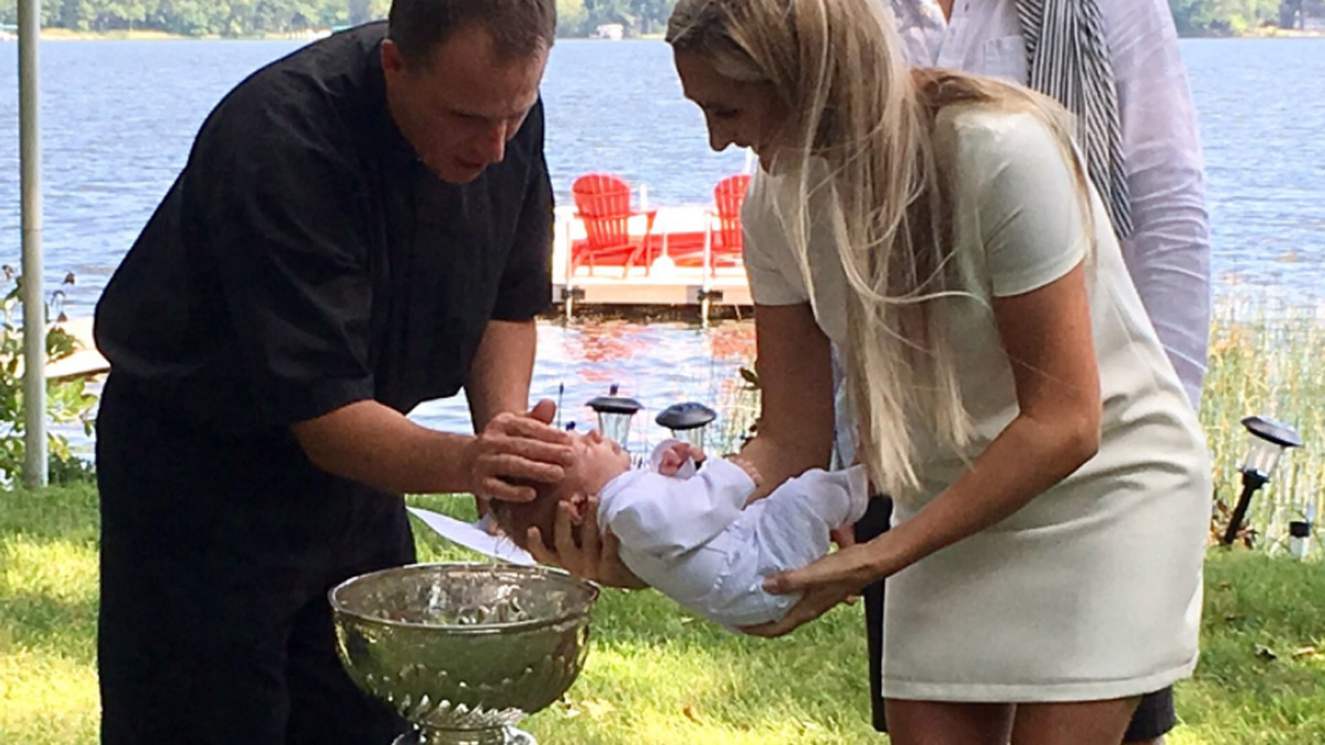 Photos of Baby Baptized in Stanley Cup Go Viral – NBC New York