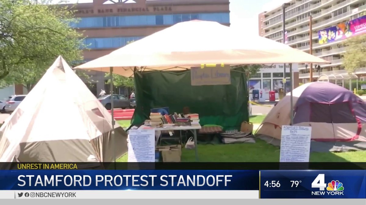 Protesters Camp Out in Stamford to Demand Police Reform – NBC New York