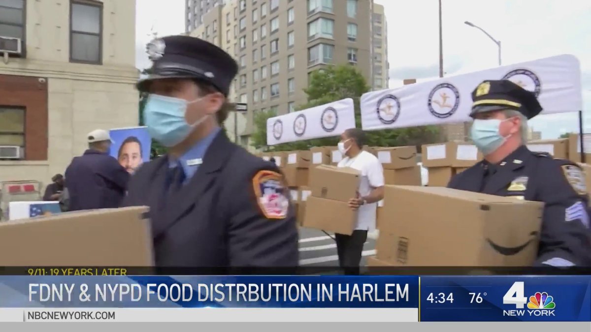 FDNY and NYPD Join in 9/11 Food Distribution – NBC New York