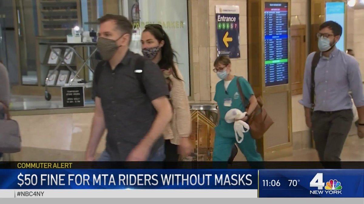 Mta Mask Fines Go Into Effect Nbc New York
