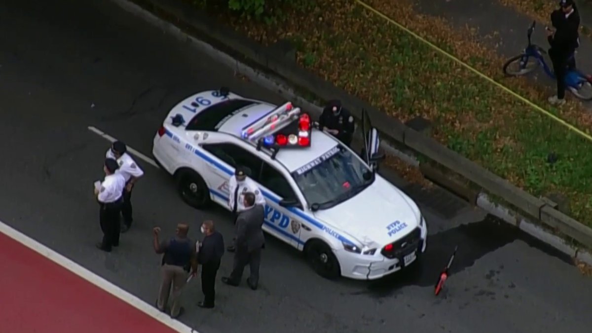 Video Shows Moment Nypd Vehicle Strikes Pedestrian At Crosswalk Nbc