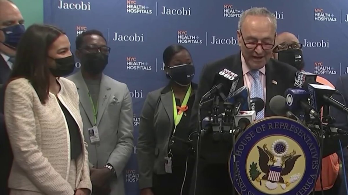 AOC, Schumer Tout Program Aimed at Ending Gun Violence Surge in NYC ...