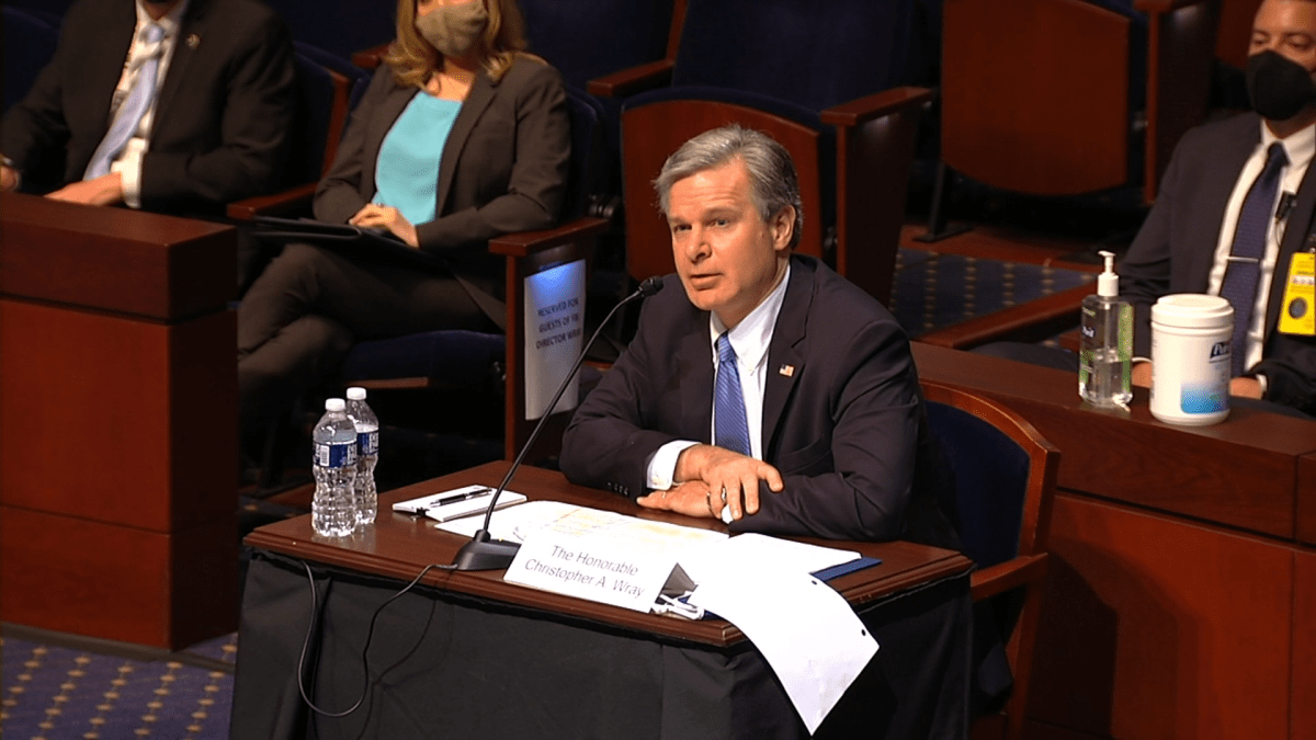 FBI Director ‘Not Aware’ of Specific Probe of Trump Over Capitol Riot ...