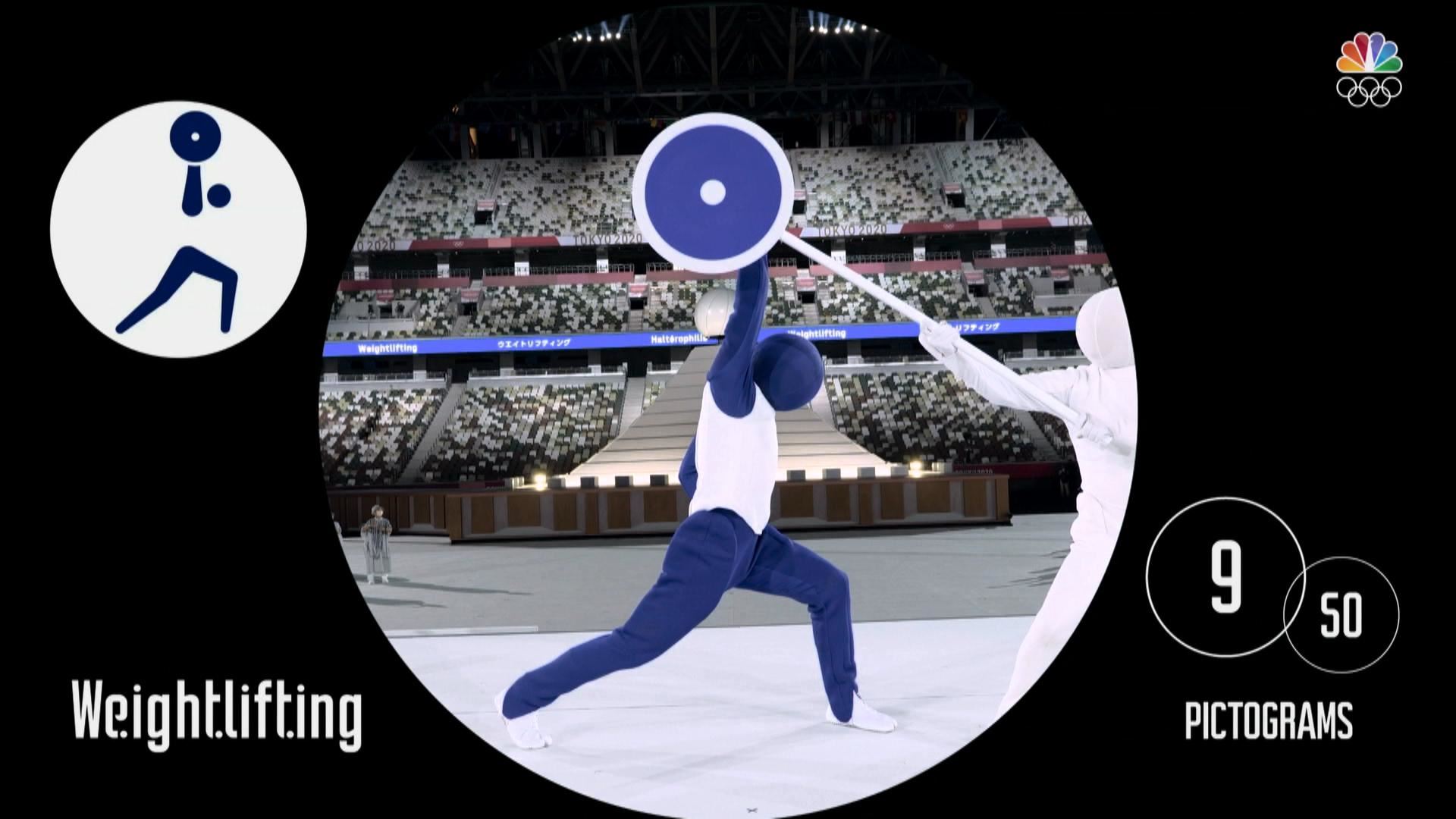 Human Pictograms Embody 50 Olympic Disciplines During Opening Ceremony ...