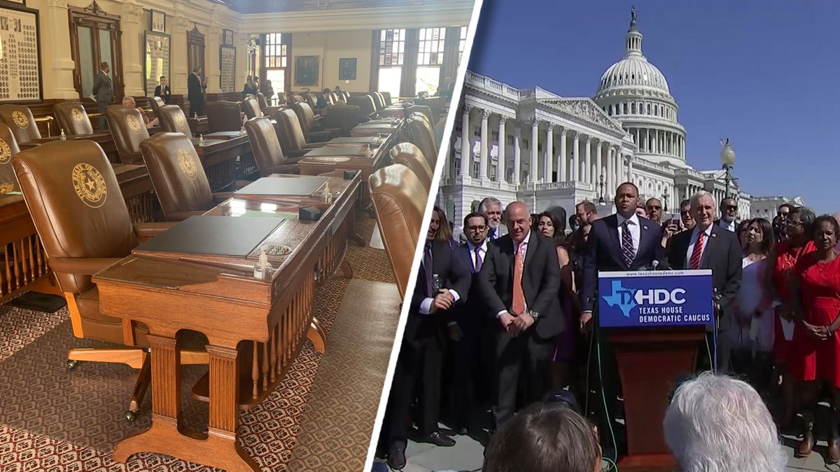 Texas Democrats Speak Outside Capitol Building Tuesday as Fight Over ...