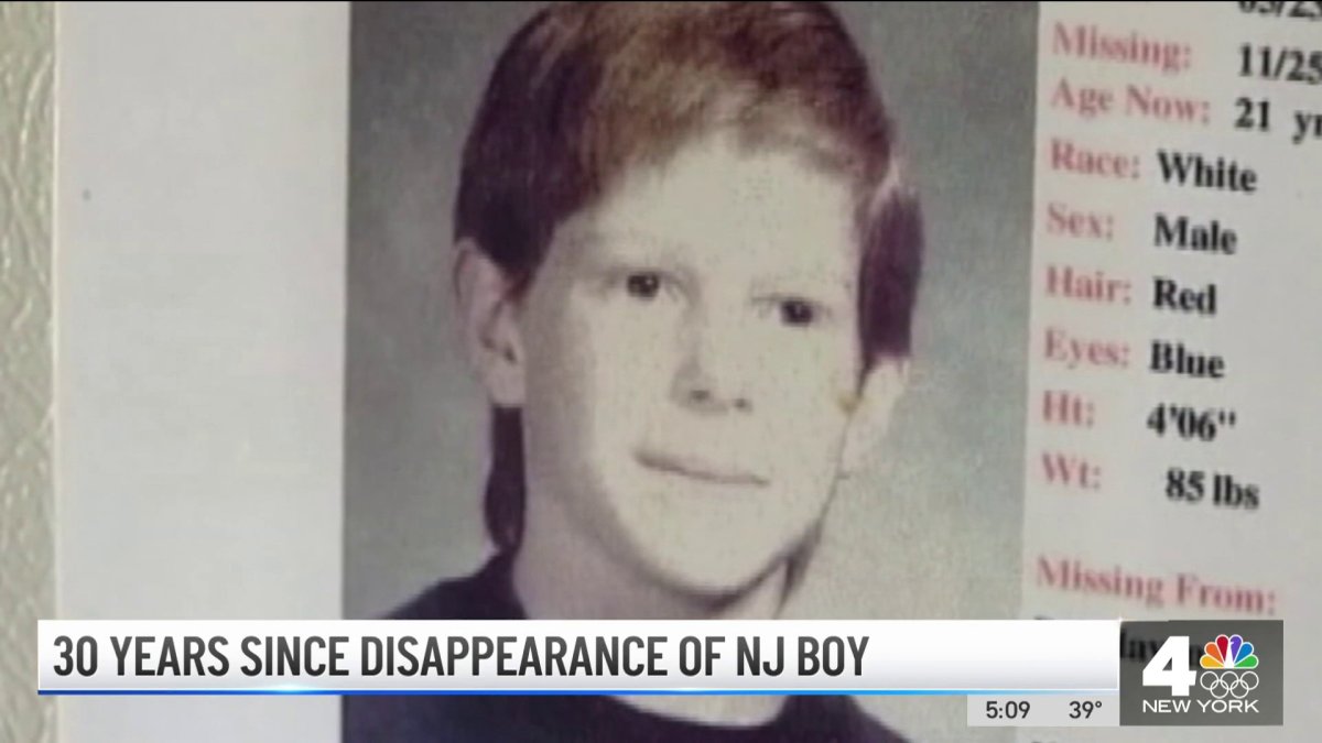 30 Years Since Disappearance of NJ Boy – NBC New York