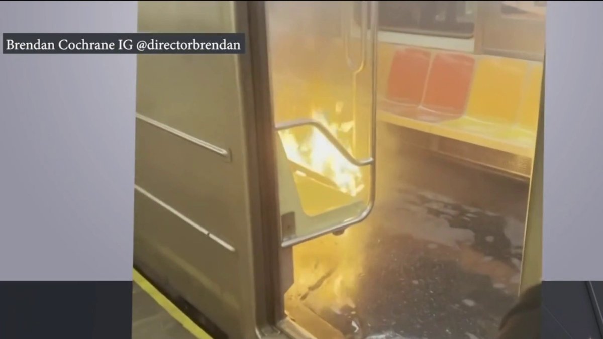 Video Shows Fire on Subway Train After Lit Suitcase Rolled on With ...
