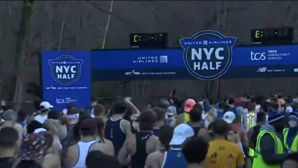 Watch Runners Cross NYC Half Marathon Finish Line – NBC New York