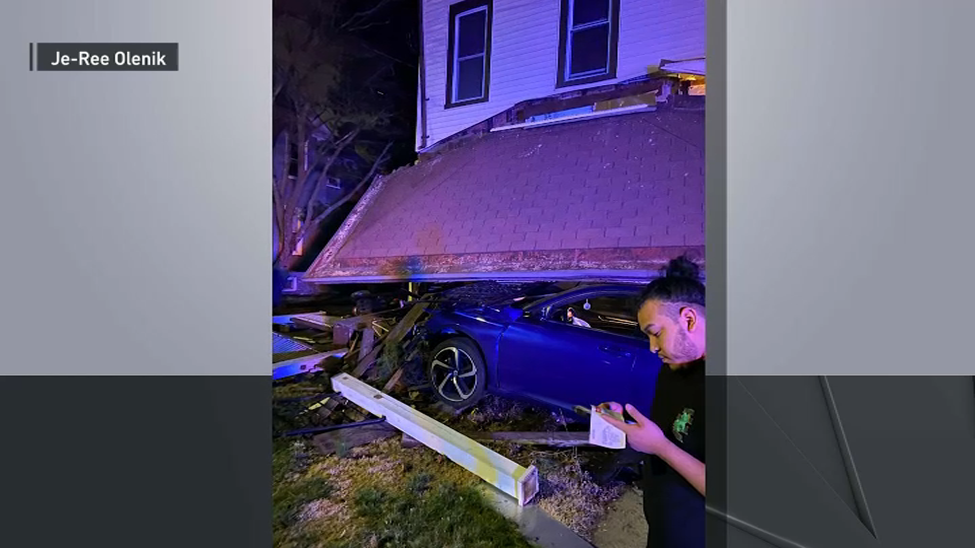 NJ Families Rocked Awake After Driver Sails Into Front Porch – NBC New York