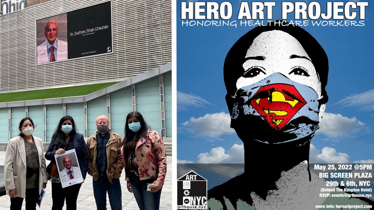 COVID Healthcare Workers Honored by “The Hero Art Project’ – NBC New York