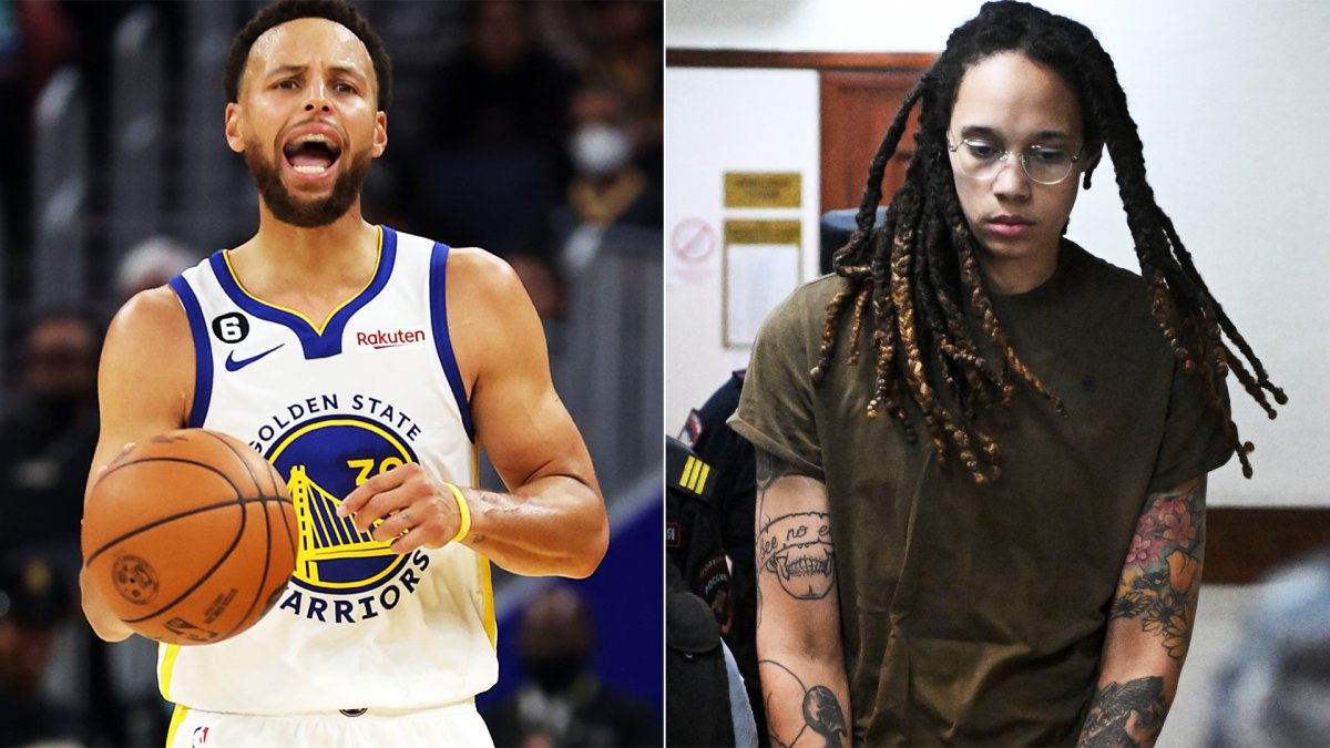 Steph Curry Brings Attention to Brittney Griner During Warriors’ Ring ...