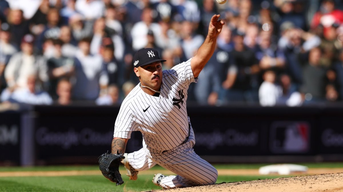 WATCH: Nestor Cortes Escapes Jam, Throws Out Runner While Seated – NBC ...