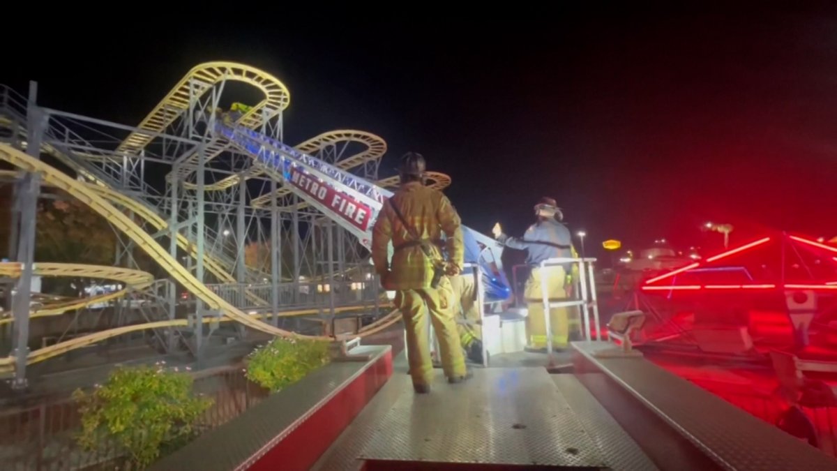 VIDEO: Teens Rescued After Roller Coaster Stalls Mid-Ride – NBC New York