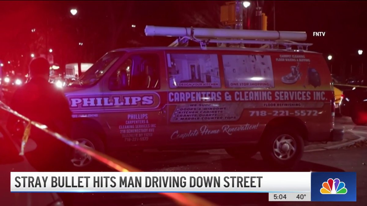 Stray Bullet Hits Man Driving Down Street – NBC New York