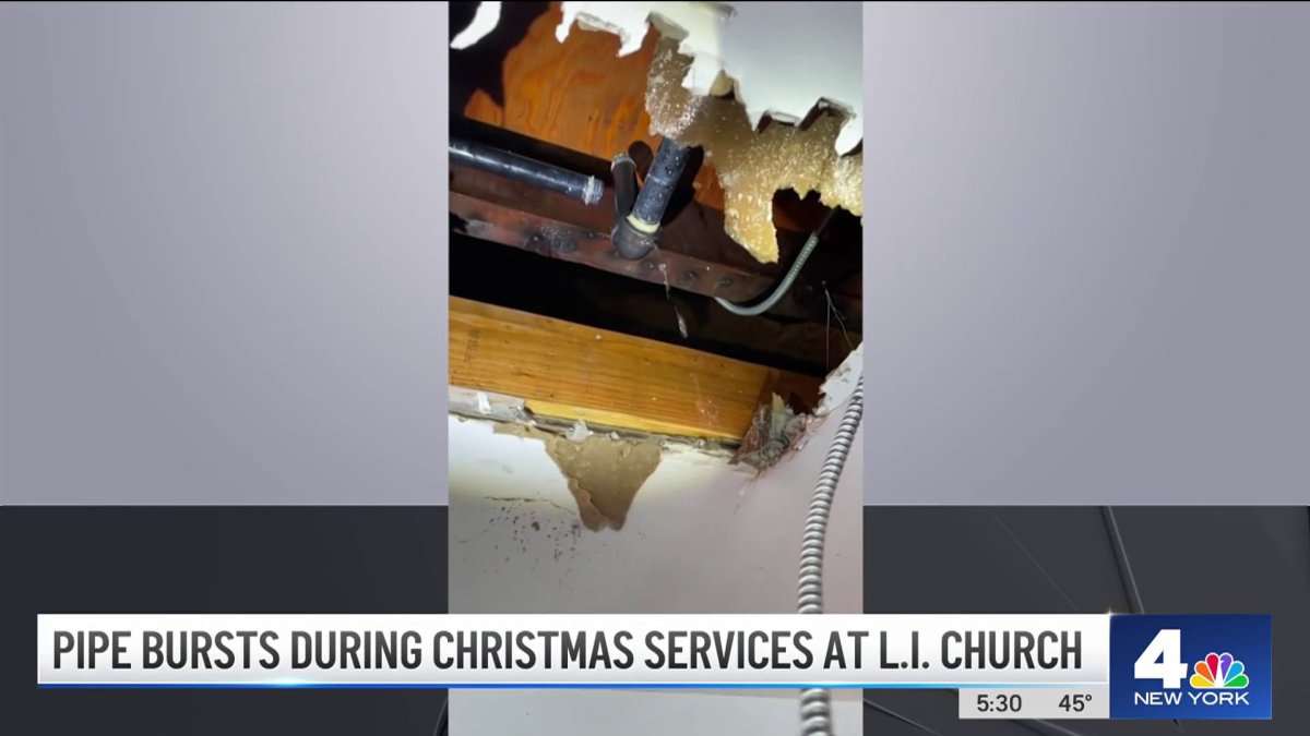 Pipe Bursts During Christmas Services at Long Island Church – NBC New York