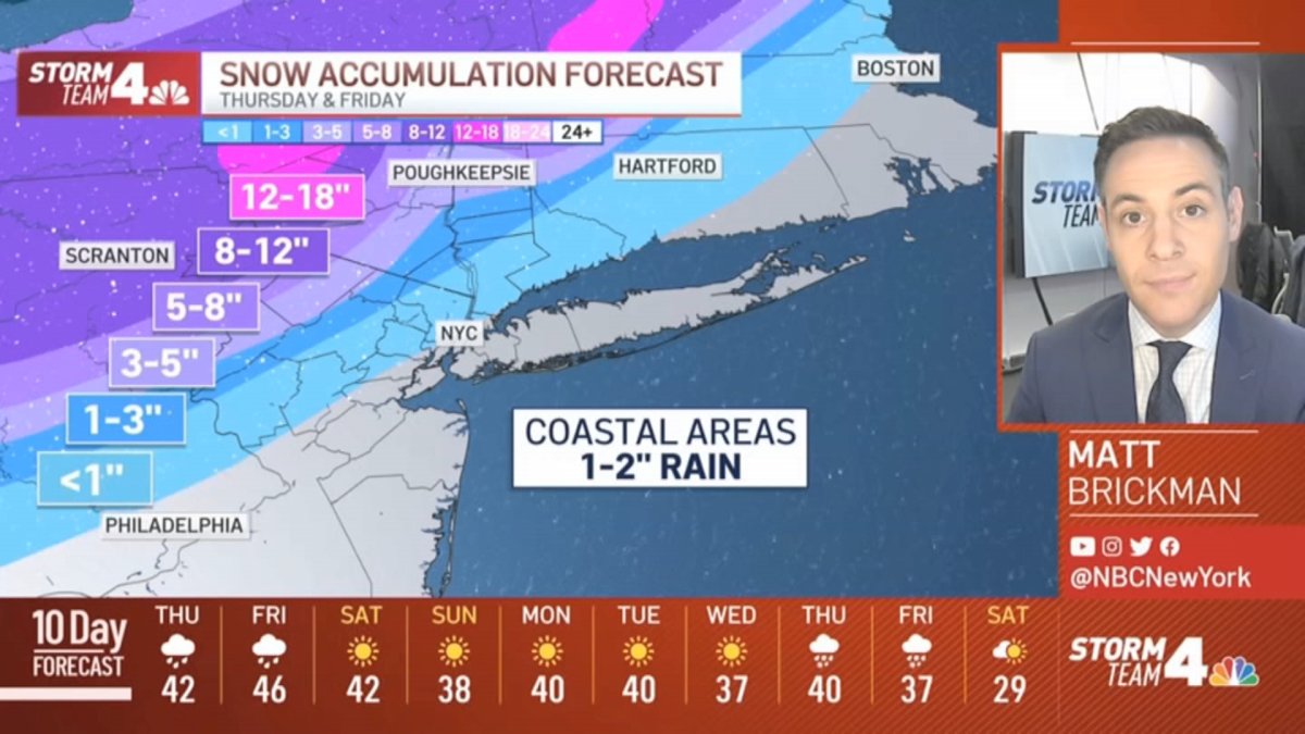Latest Forecast From Storm Team 4 – NBC New York
