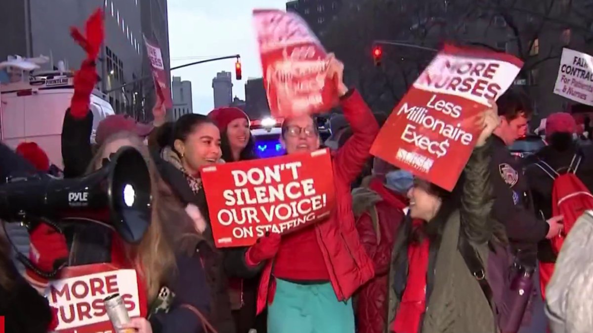 7,000 Nurses Strike at 2 of NYC’s Biggest Hospitals After Weekend ...