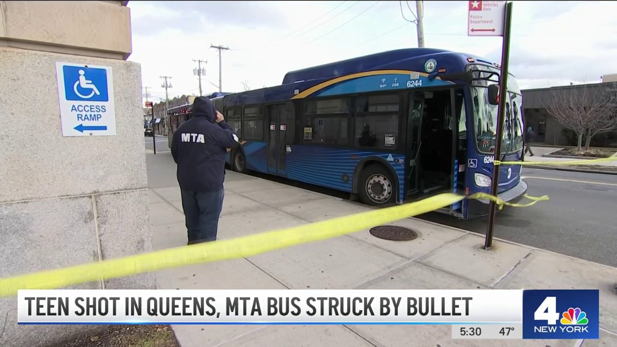 Teen Shot in Queens, MTA Bus Struck by Bullet – NBC New York