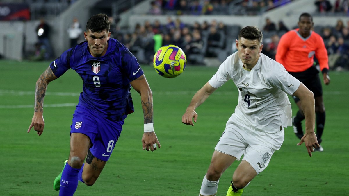 Brandon Vazquez Headers in USMNT’s First Goal of 2023 Vs. Serbia – NBC ...