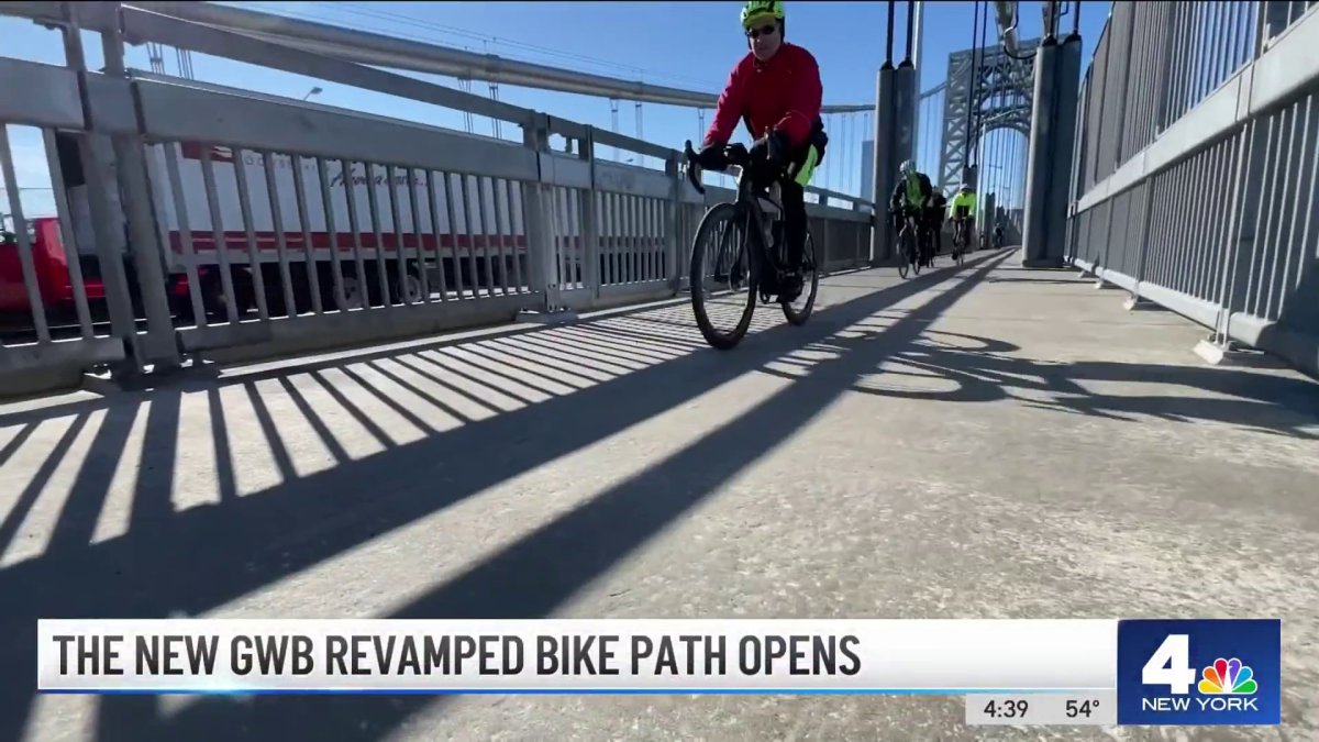 New George Washington Bridge Revamped Bike Path Opens – NBC New York