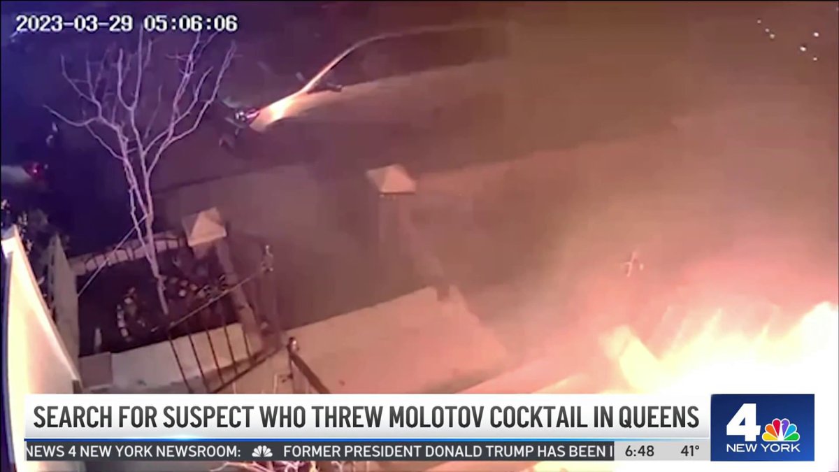 Video Shows Suspect Throw Molotov Cocktail at Queens Home – NBC New York
