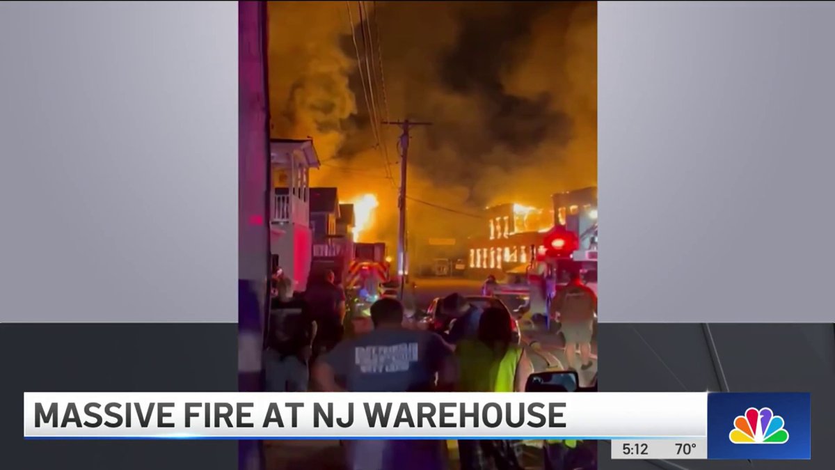 Massive fire at NJ warehouse – NBC New York