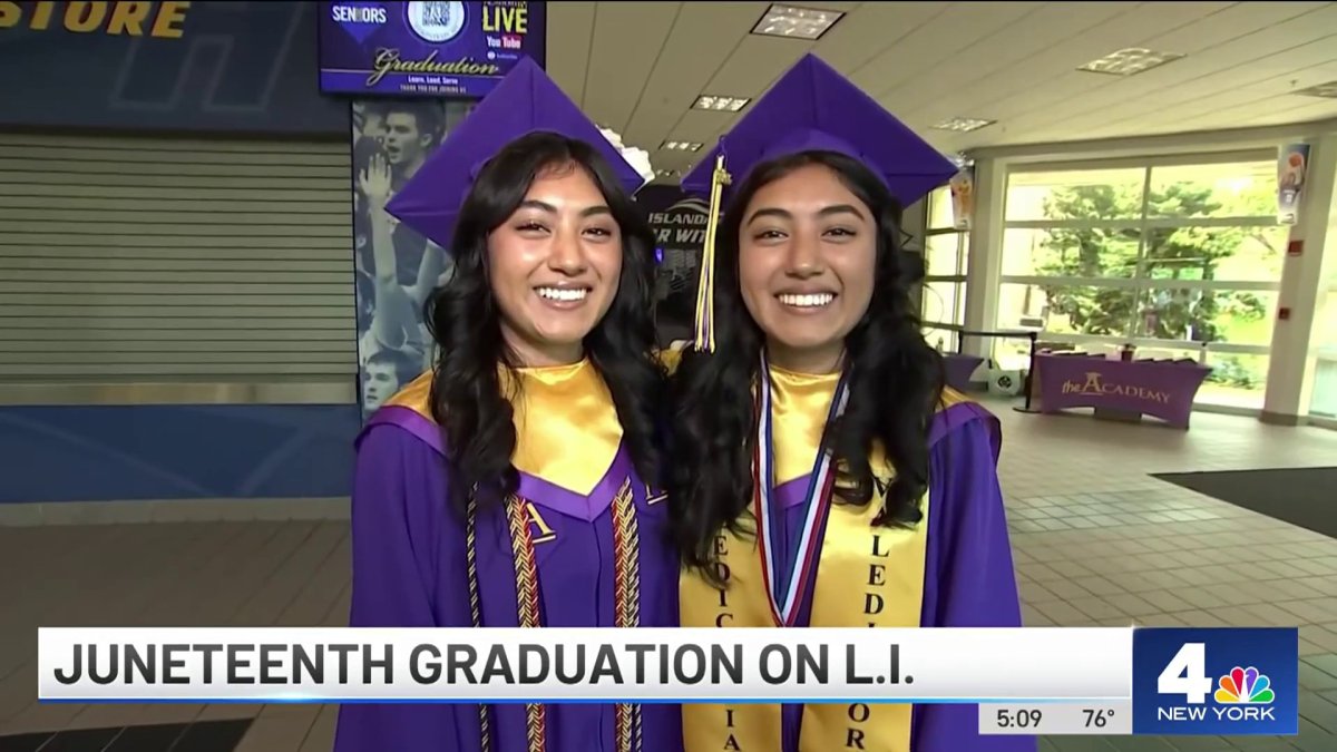 Twins graduate top of their class on Juneteenth – NBC New York