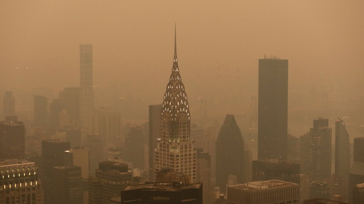Why Is The Sun Red Today Air Quality Unhealthy In Nyc After Smoke