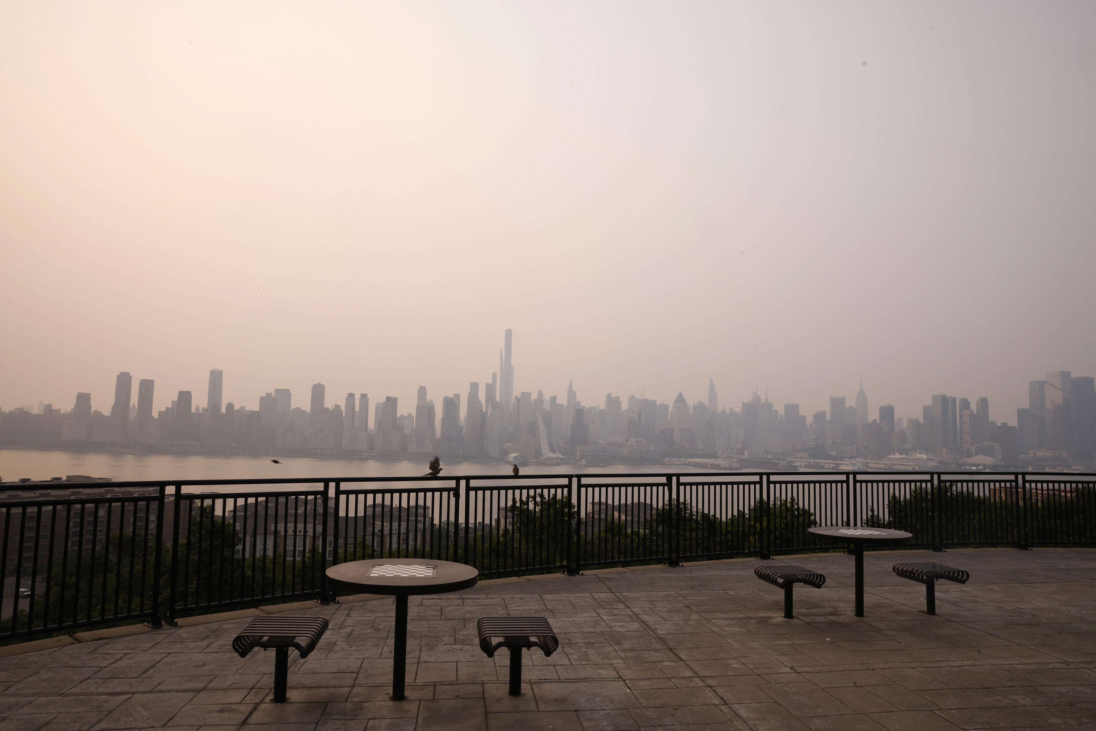 Living in Sepia: Photos From NYC Show Thick Wildfire Smoke Creating ...