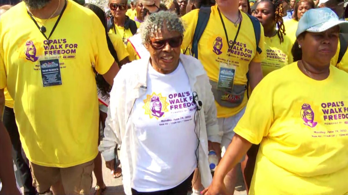 Opal Lee, ‘Grandmother of Juneteenth,’ continues to march at 96 – NBC ...