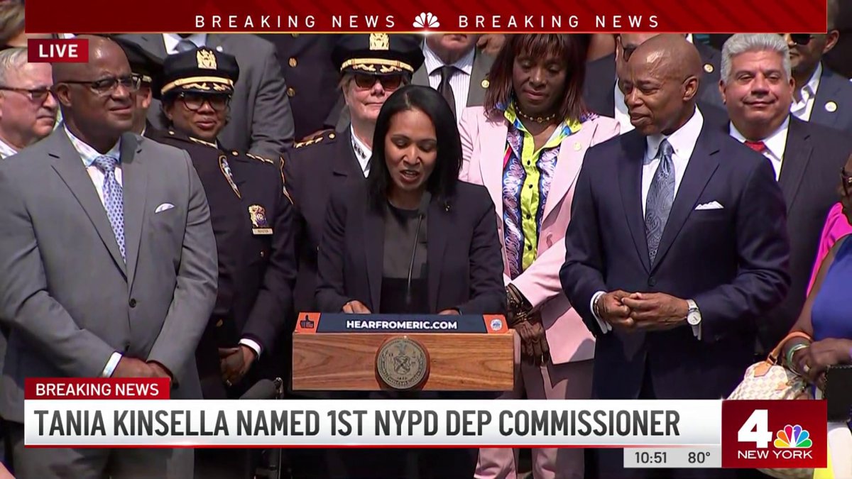 Tania Kinsella addresses the city after being named first deputy ...