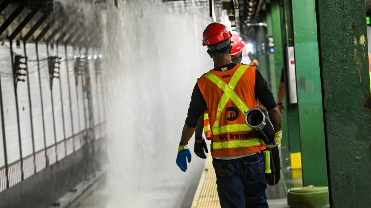 NYC water main break: Times Square streets flood, subway service ...