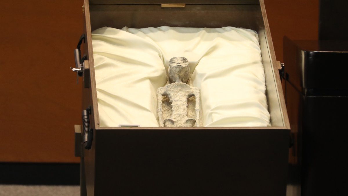 ‘Alien corpses’ are shown at Mexico’s first UFO hearing – NBC New York