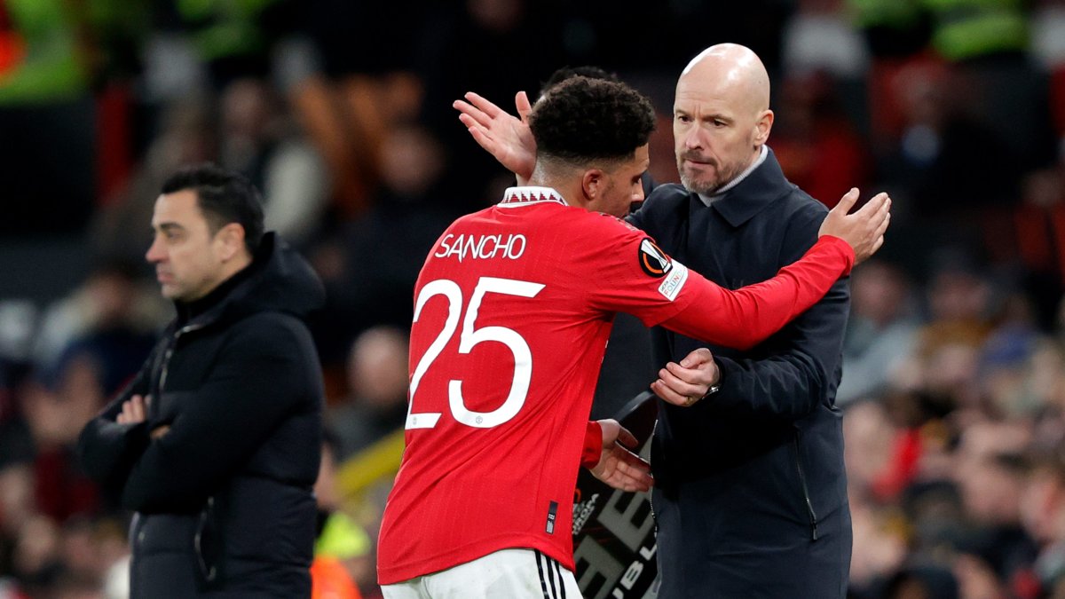Jadon Sancho has angry reaction to comments by Man United’s ten Hag ...
