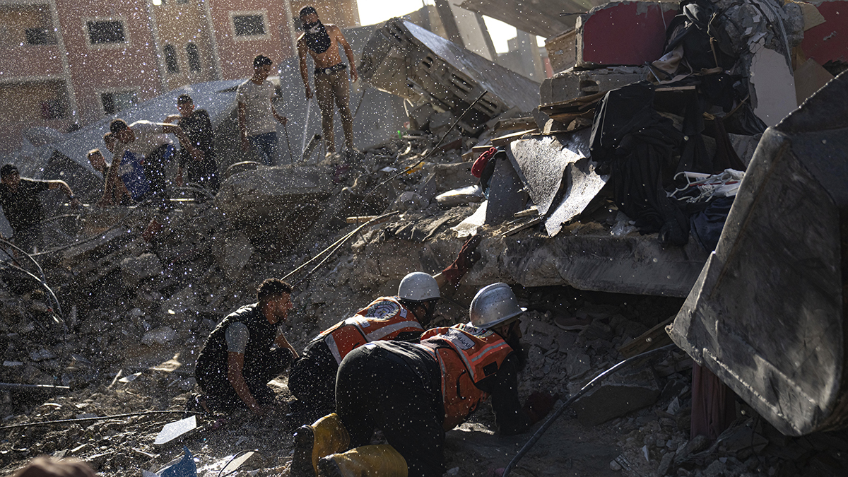 Hamas and Israel trade blame after blast kills hundreds at Gaza ...