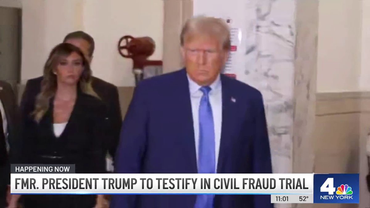 Former President Trump testifies in civil fraud trial – NBC New York