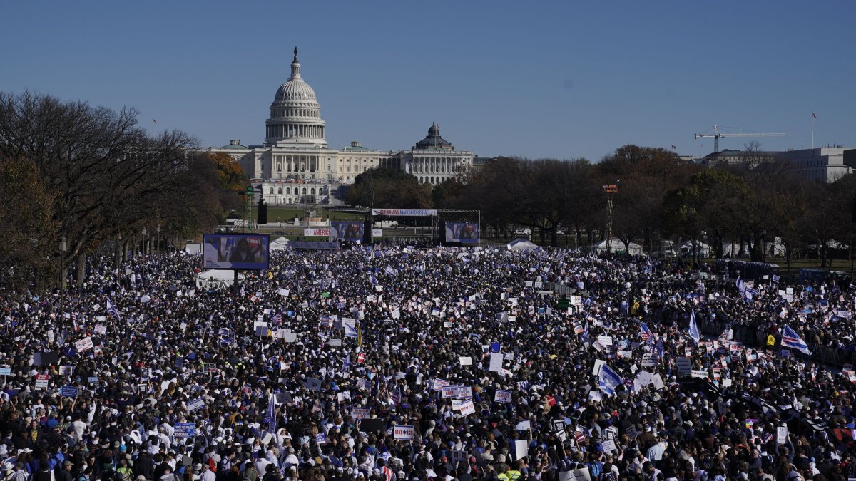 Tens of thousands march for Israel at National Mall – NBC New York