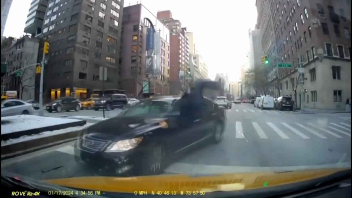Video: NYPD officer struck by wrong-way driver on Upper East Side – NBC ...