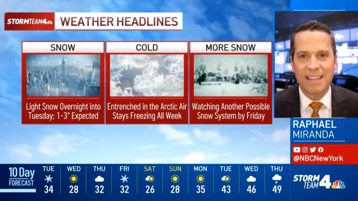 Latest Forecast From Storm Team 4 – NBC New York