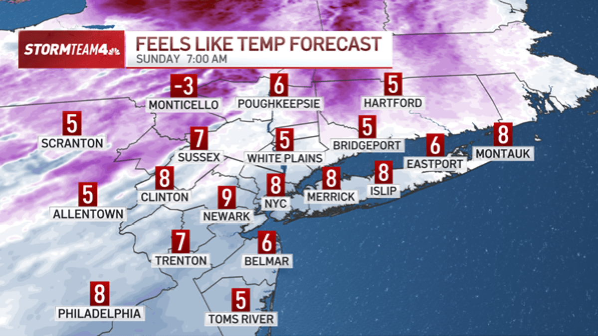 How cold is it in NYC? Temps stay below freezing all weekend – NBC New York