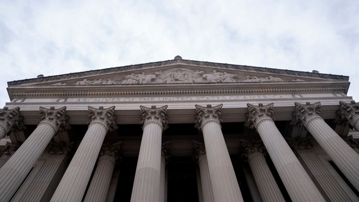 National Archives close after two people dump red powder on case ...