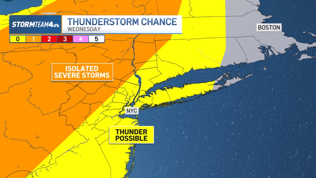 Weather NY: Thunderstorms, damaging winds possible tonight – NBC New York