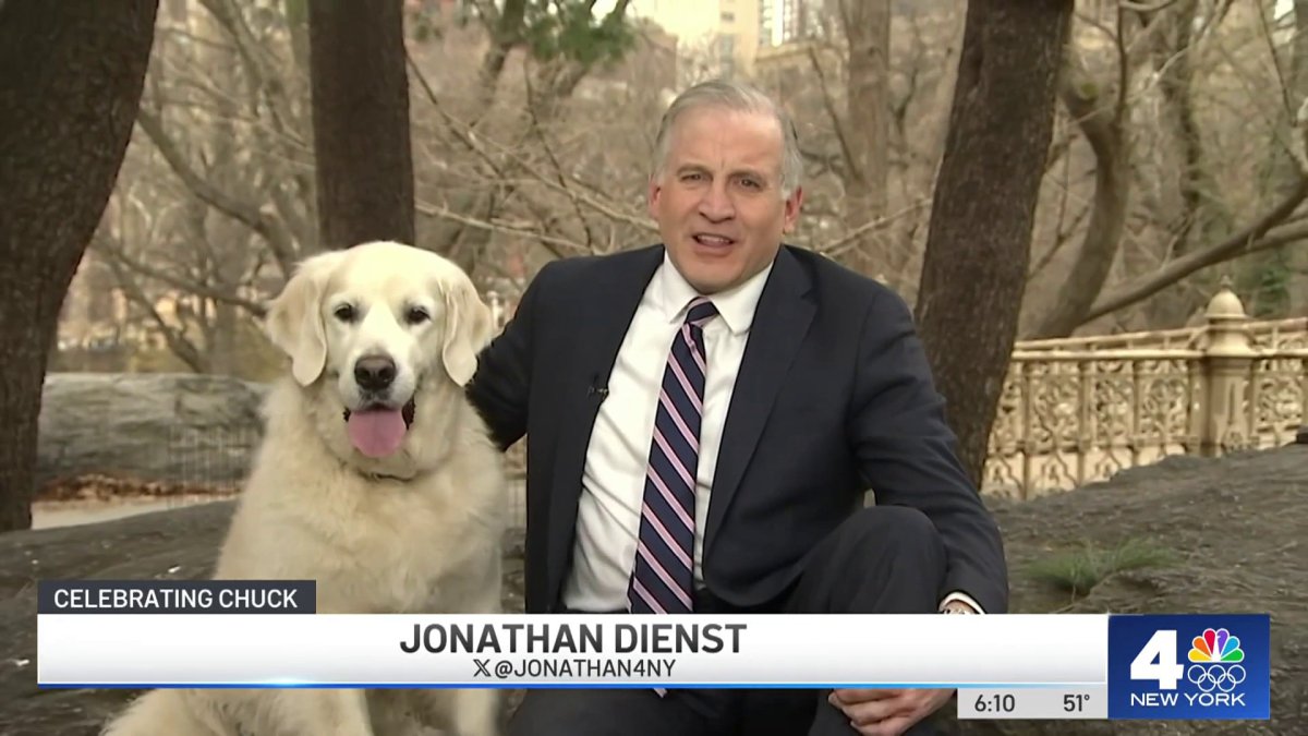 Jonathan Dienst celebrates Chuck’s anniversary in dog years – NBC New York