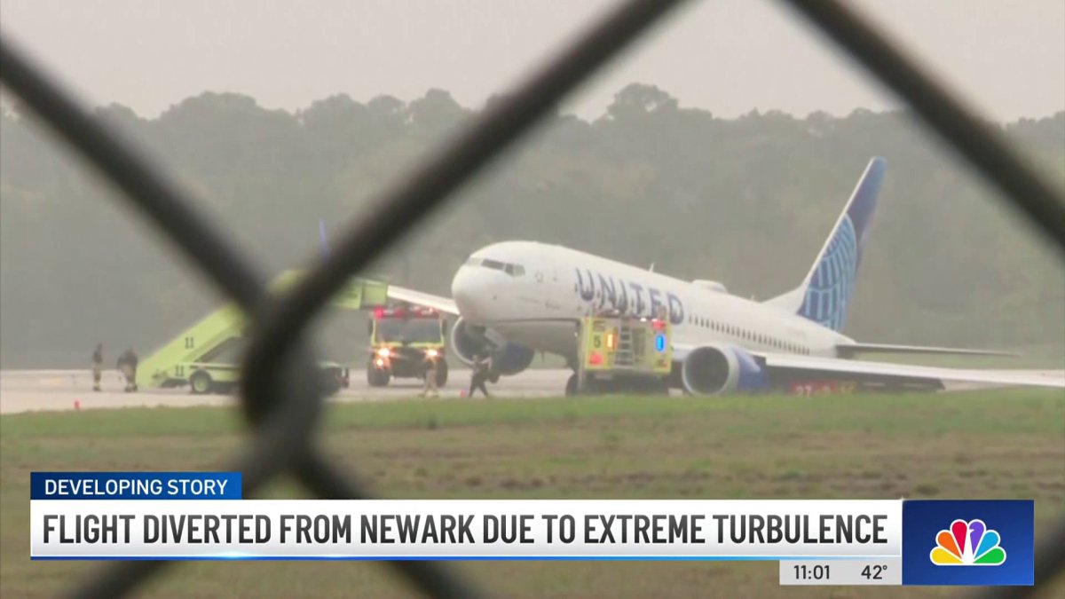 Flight diverted from Newark due to extreme turbulence – NBC New York